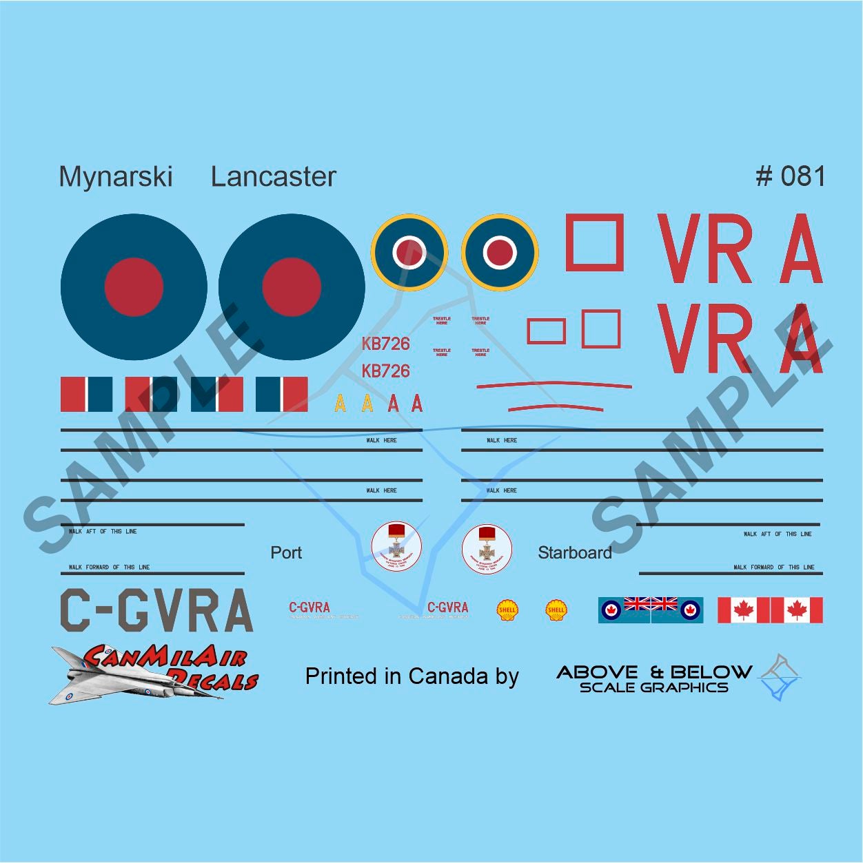 081 - Avro Lancaster B Mk. X - 419 Sqn - Andrew Mynarski VC (1944) | Above & Below Graphics